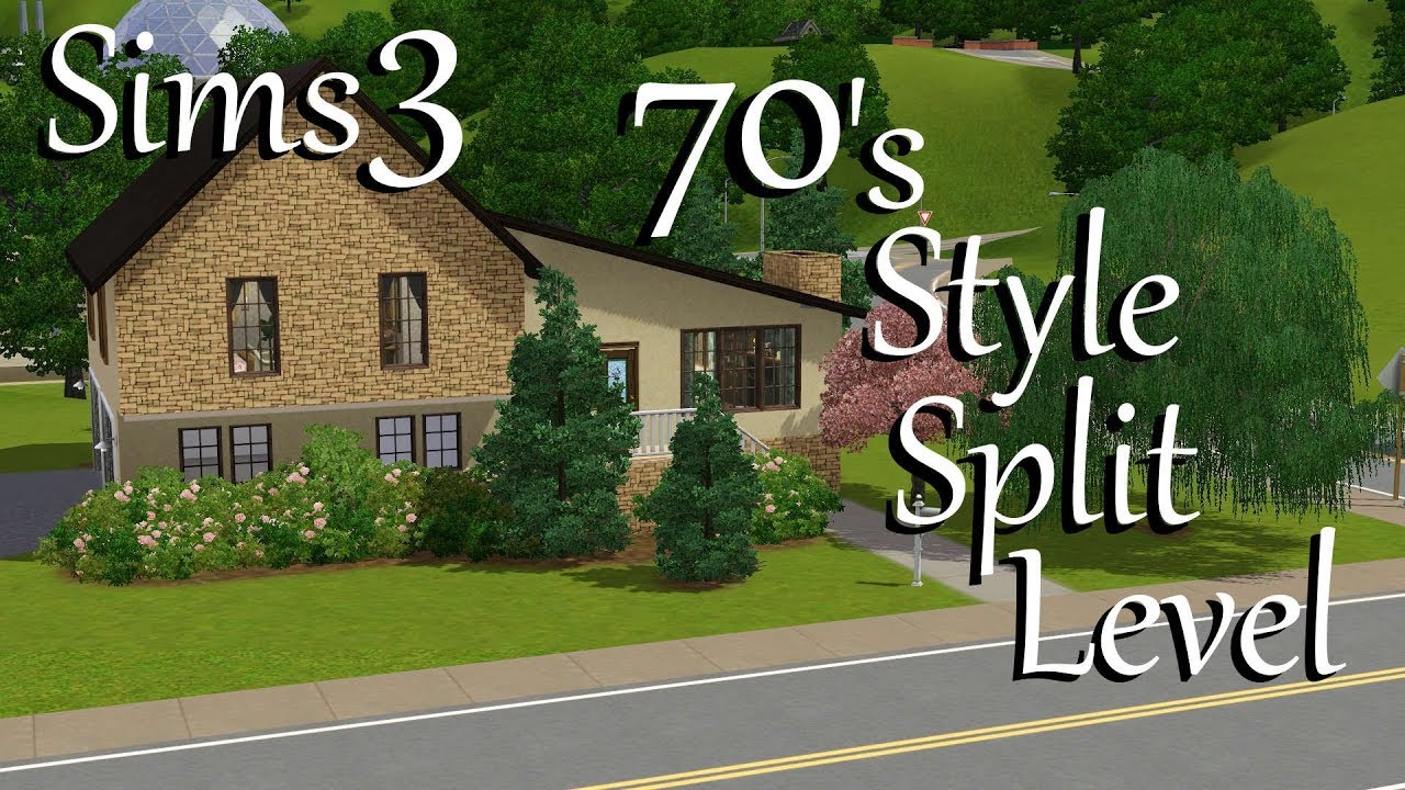 Sims 3: 70's Style Split Level~Speed Build - YouTube