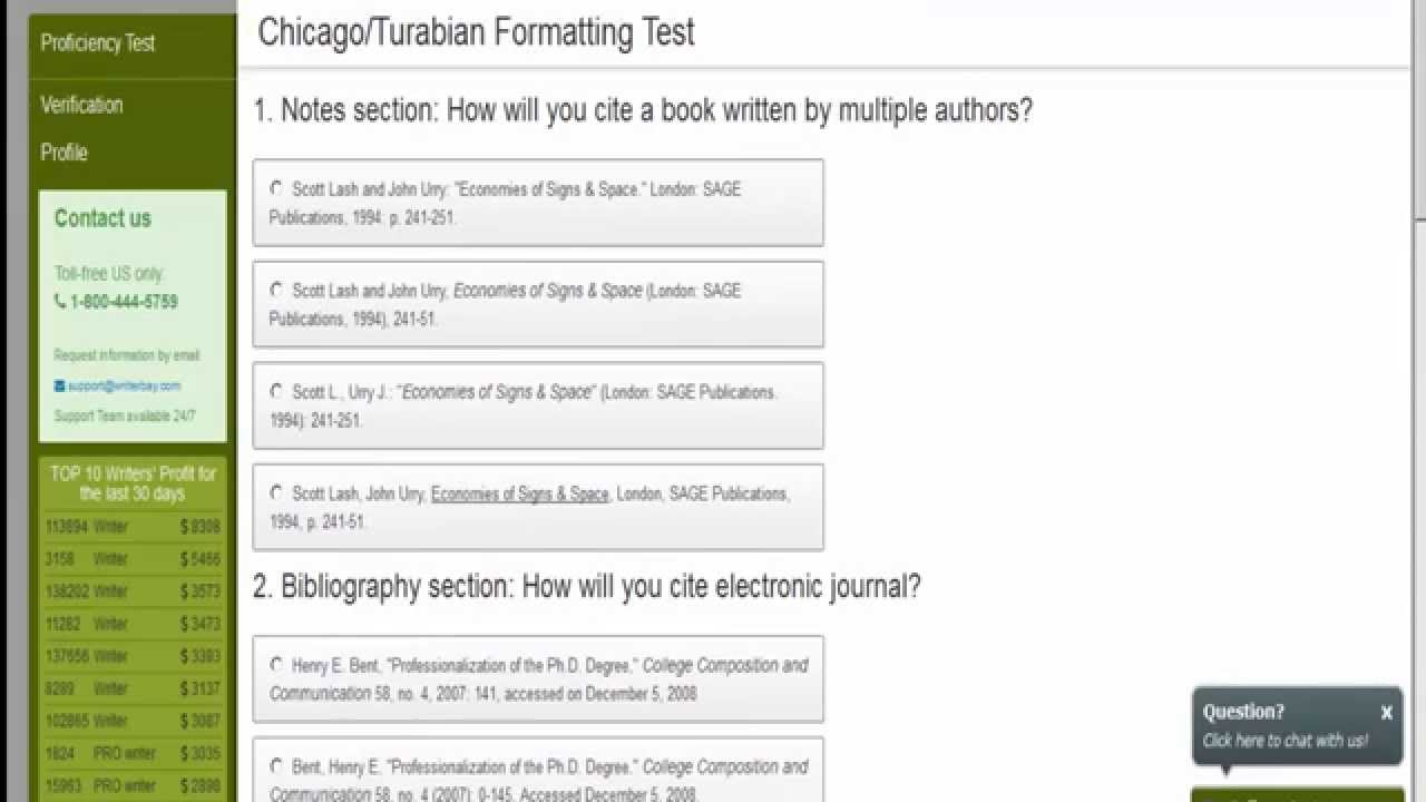 chicago writerbay test questions - YouTube