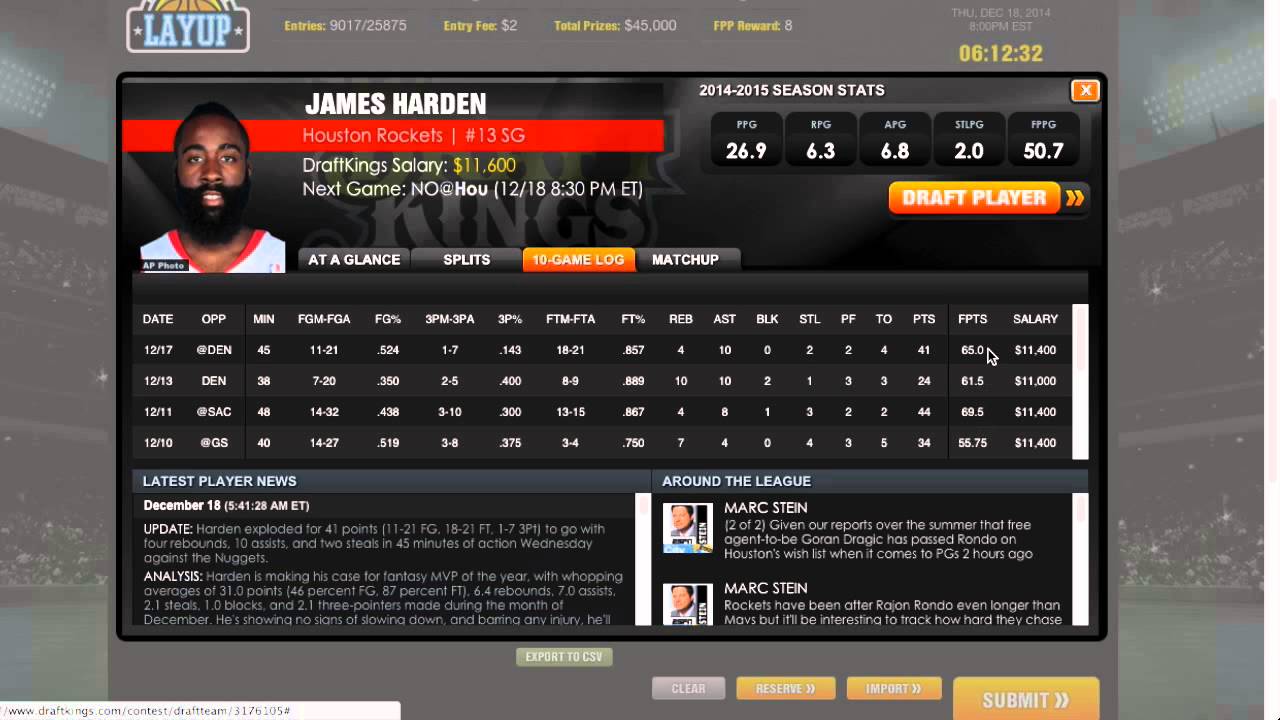 DraftKings "Run It Up" Challenge - Day 6 - YouTube