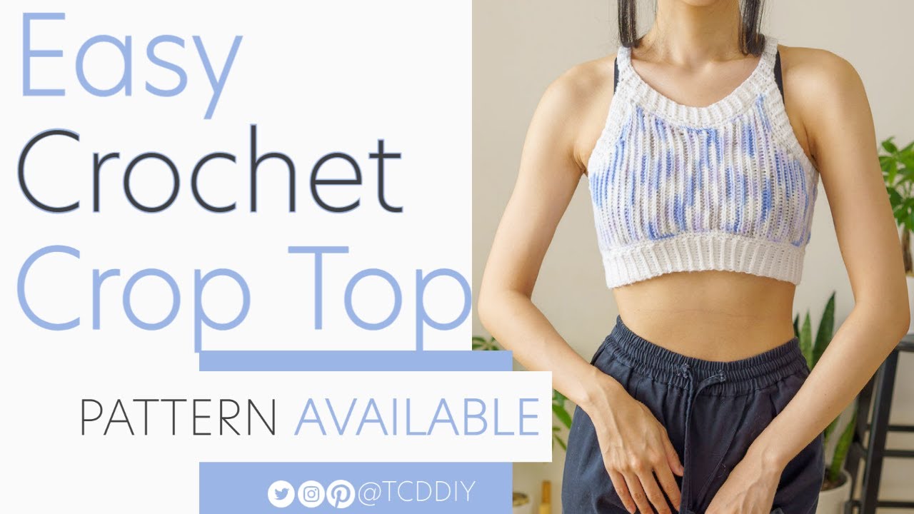 Easy Crochet Crop Top Pattern And Tutorial Diy Youtube