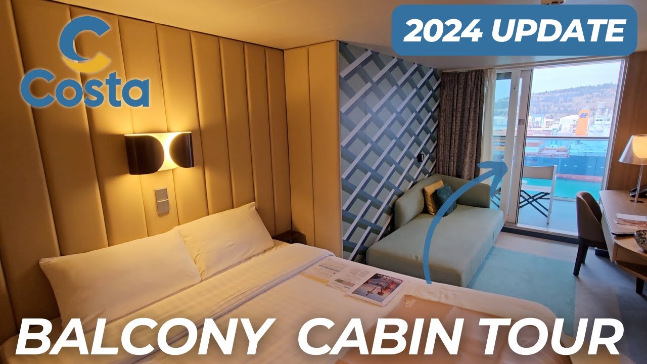 Costa Smeralda Premium Balcony Cabin Tour 🚢 2024 Update (cabin 16059) 🚢 ...