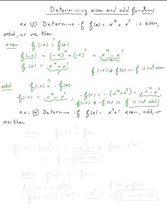 Determining odd and even functions #2 - YouTube