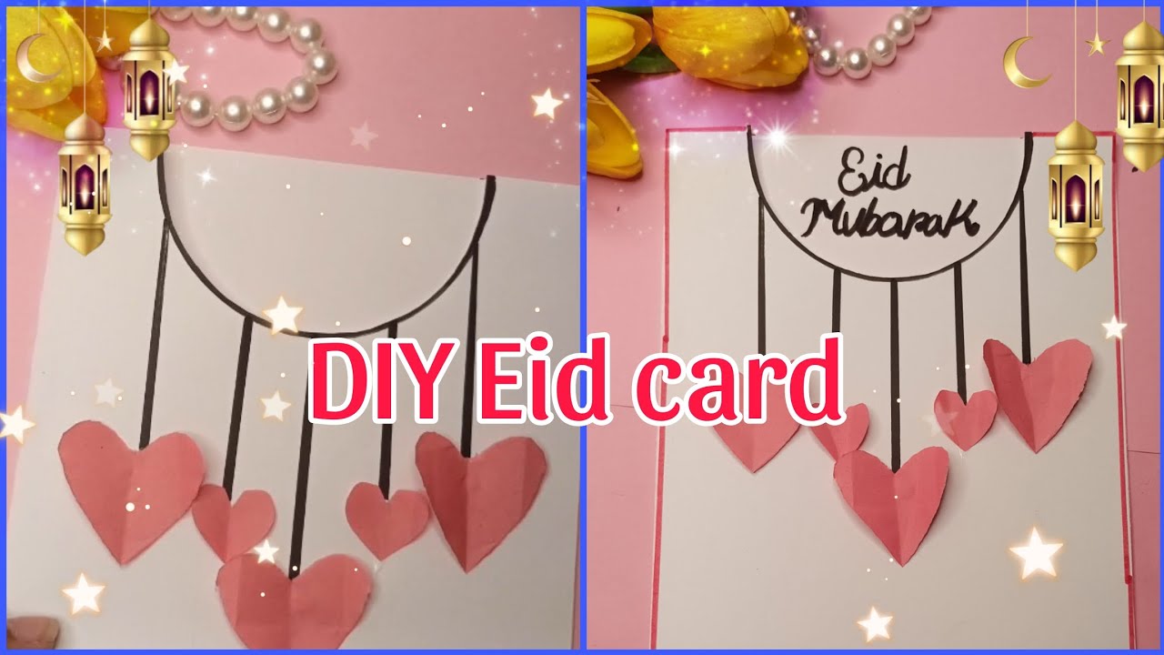 How to make Eid card || Eid card making || DIY Eid card - YouTube