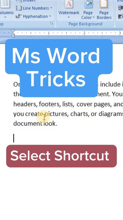 Ms Word Tricks//Select Word in Word//Ms Word me Text Ko Kaise Select Kare/@BKCOMPUTERLAB #shorts ...