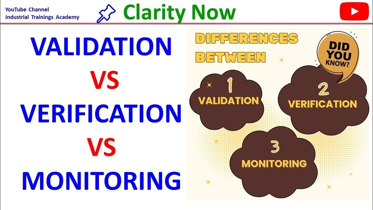 Difference between Validation, Verification and Monitoring in Food Safety - YouTube