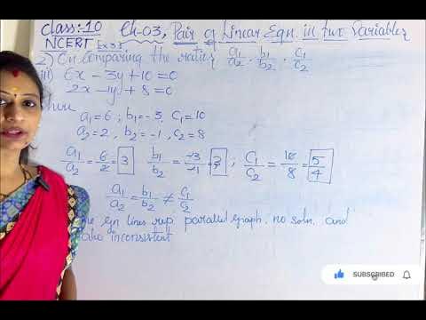 Class 10 (CBSE) - Chapter 3 - Pair of Linear Eqn in two variables (Ex.3.1) Q No 2 (Sub Div - iii ...