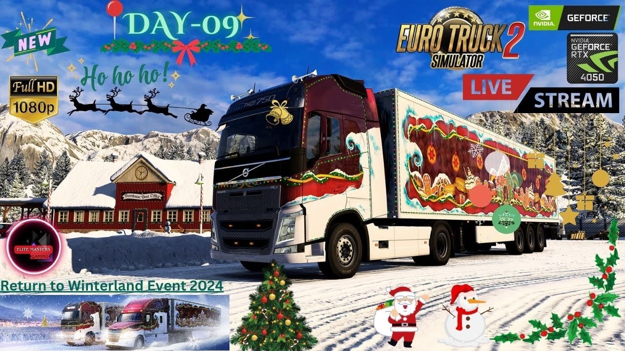 Day-09 The Magic of Winterland: A Trucker's Perspective | Winter Magic in ETS2 | #scssoftware # ...