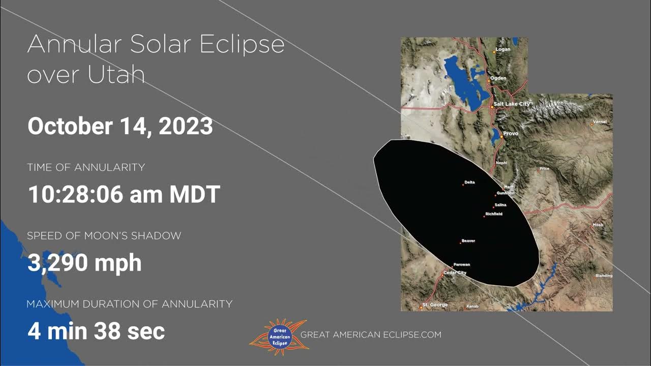 Annular Solar Eclipse of October 14, 2023 over Utah - YouTube