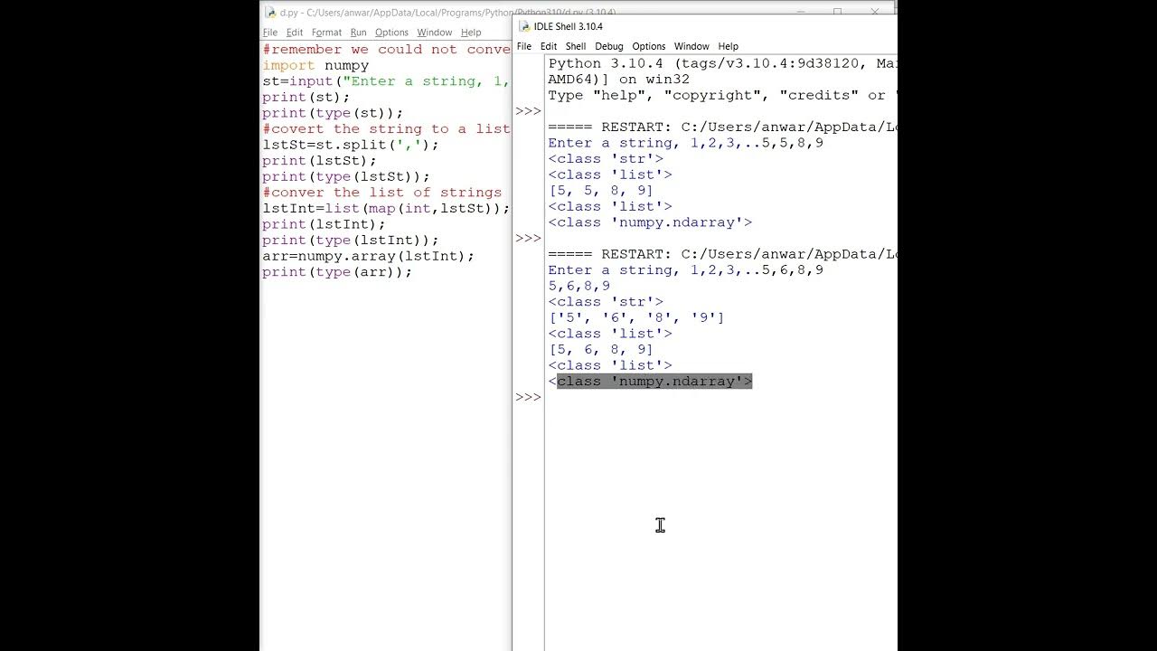 Finding the determinate of a matrix using numpy- Matrix was entered ...