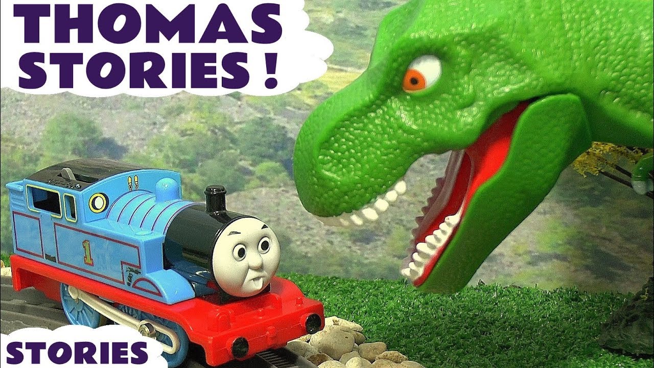 Thomas & Friends Funny Stories with Toy Dinosaurs - YouTube