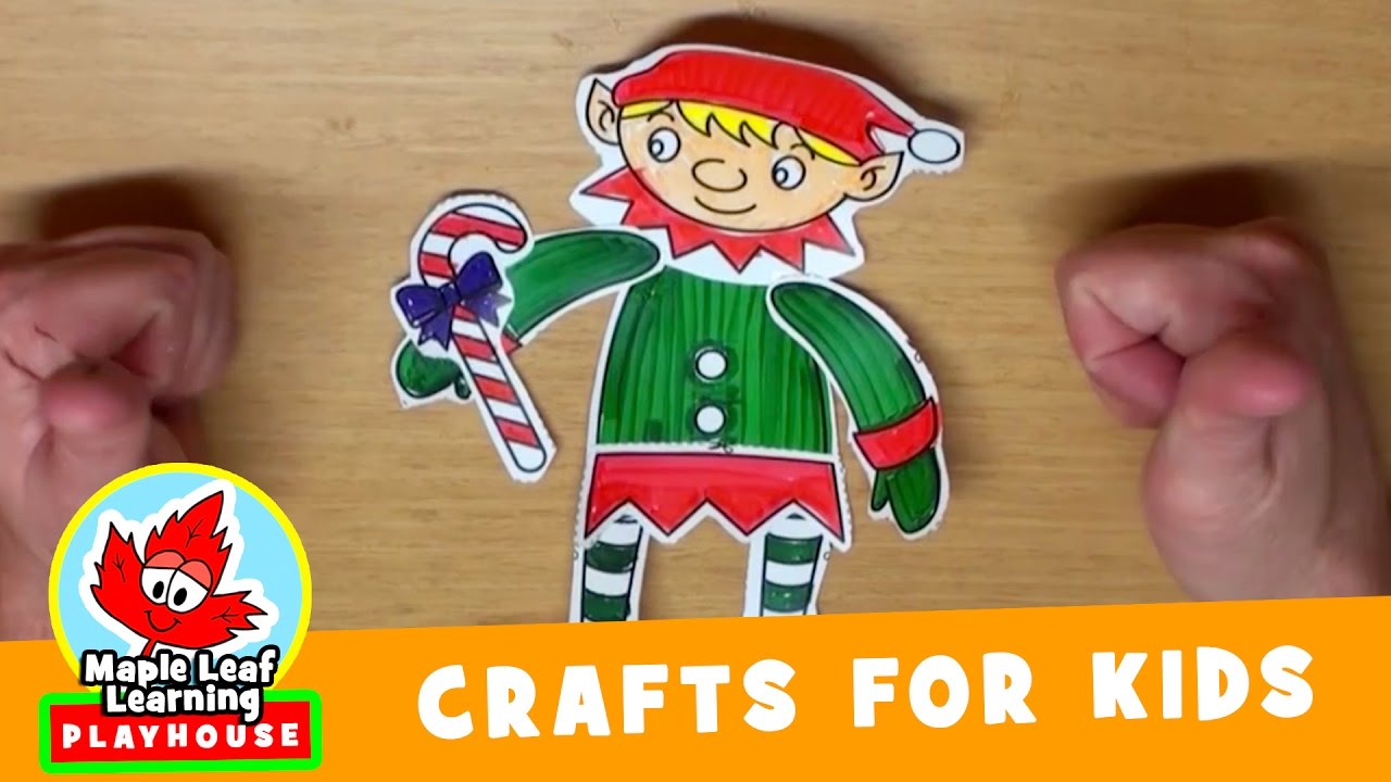 Elf Christmas Craft for Kids | Maple Leaf Learning Playhouse - YouTube
