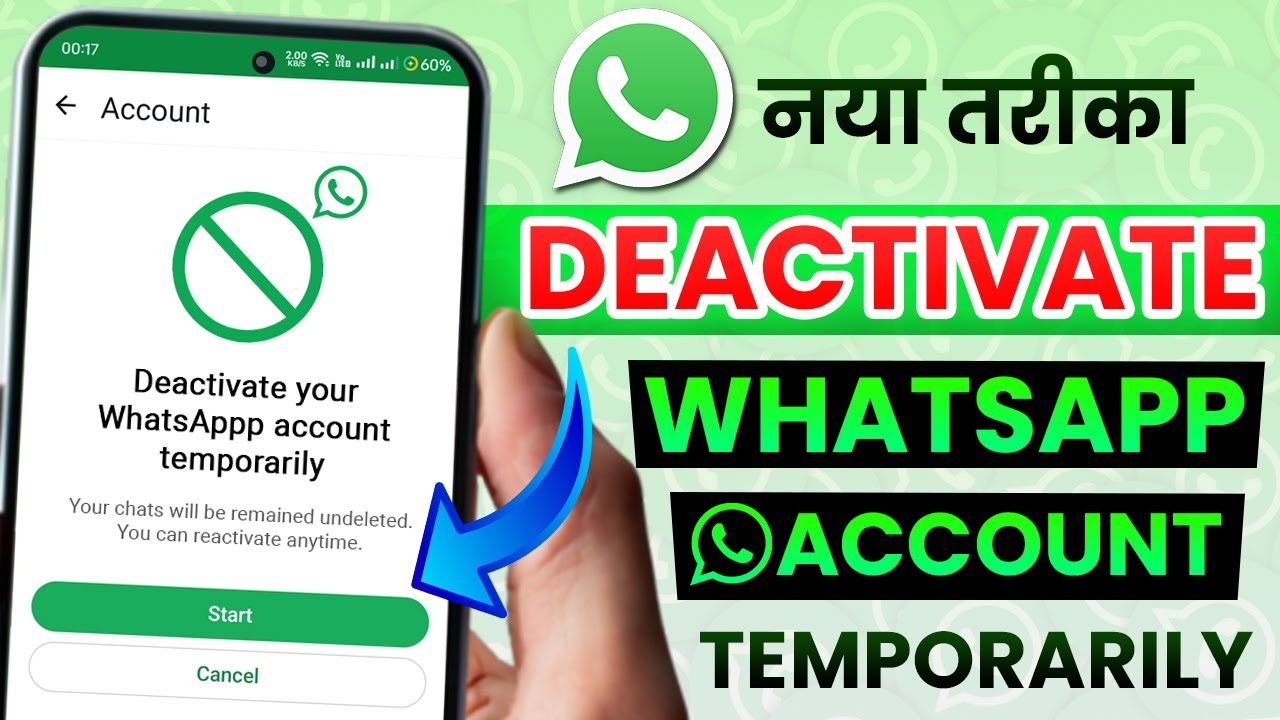 How to Deactivate WhatsApp Account Temporarily without Uninstalling ...