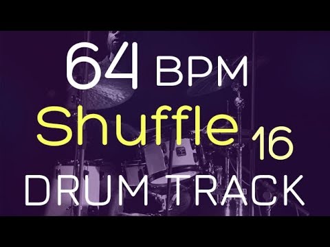 Shuffle - 64 BPM - DRUM TRACK - YouTube