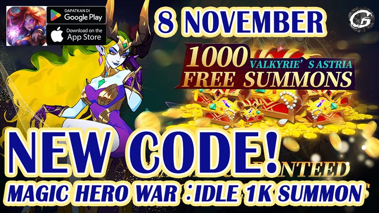 NEW CODE Magic Hero War: IDLE 1k summon Giftcode & Redeem 8 November ...