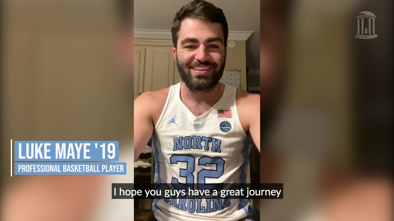 Luke Maye and fellow Carolina alumni congratulate the Class of 2020 ...