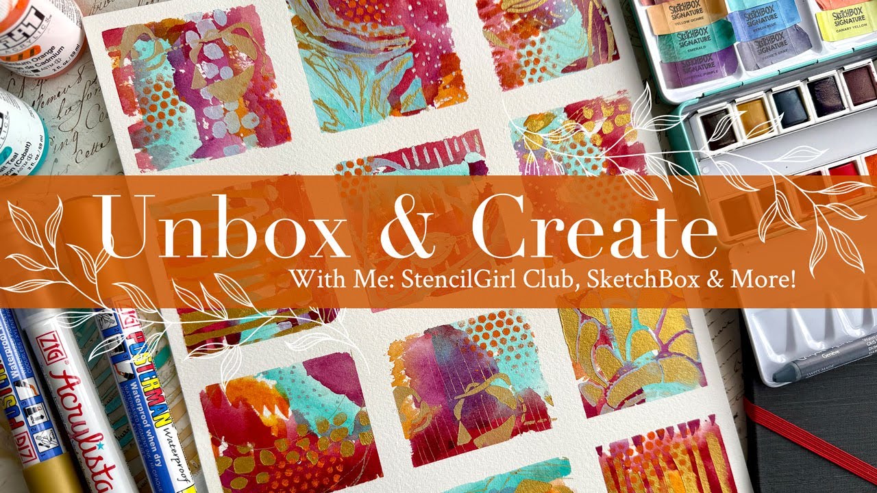 Unbox & Create With Me: StencilGirl Club, SketchBox & More! - YouTube