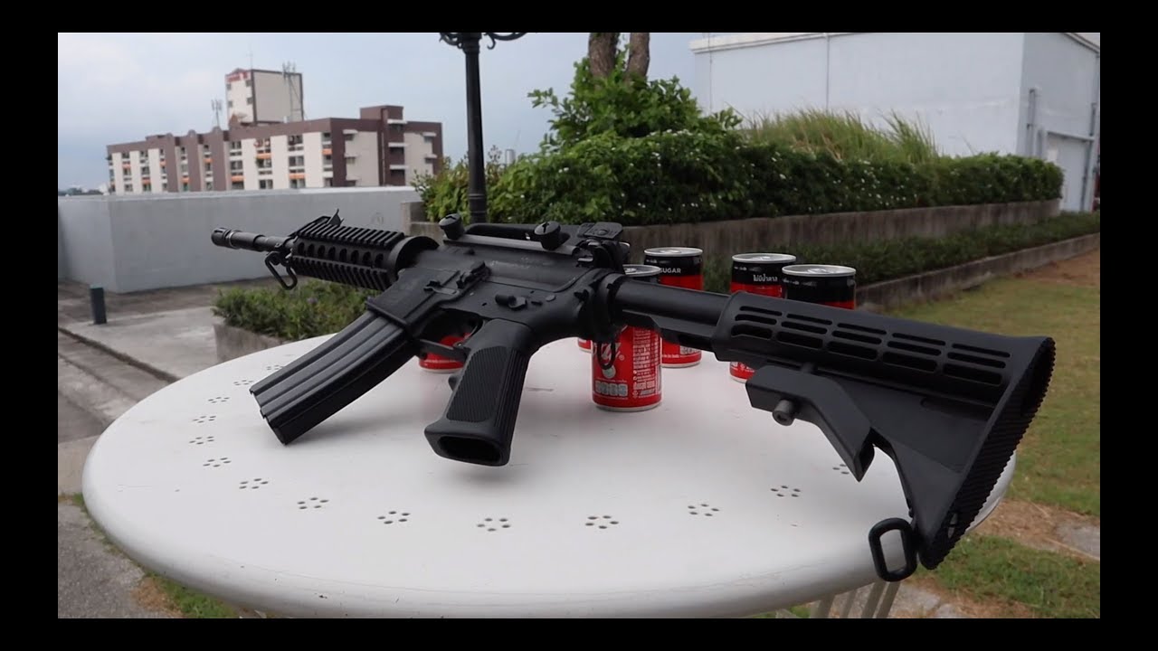 Airsoft WE M4 ris GBB【Cola show】【可乐秀】HD - YouTube