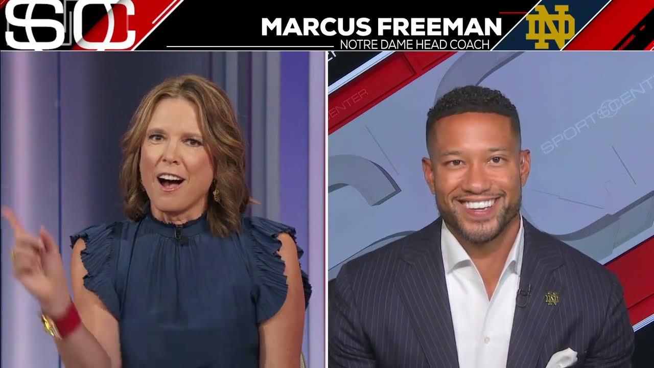 Marcus Freeman breaks down his BIG acting debut 😆 | SportsCenter - YouTube