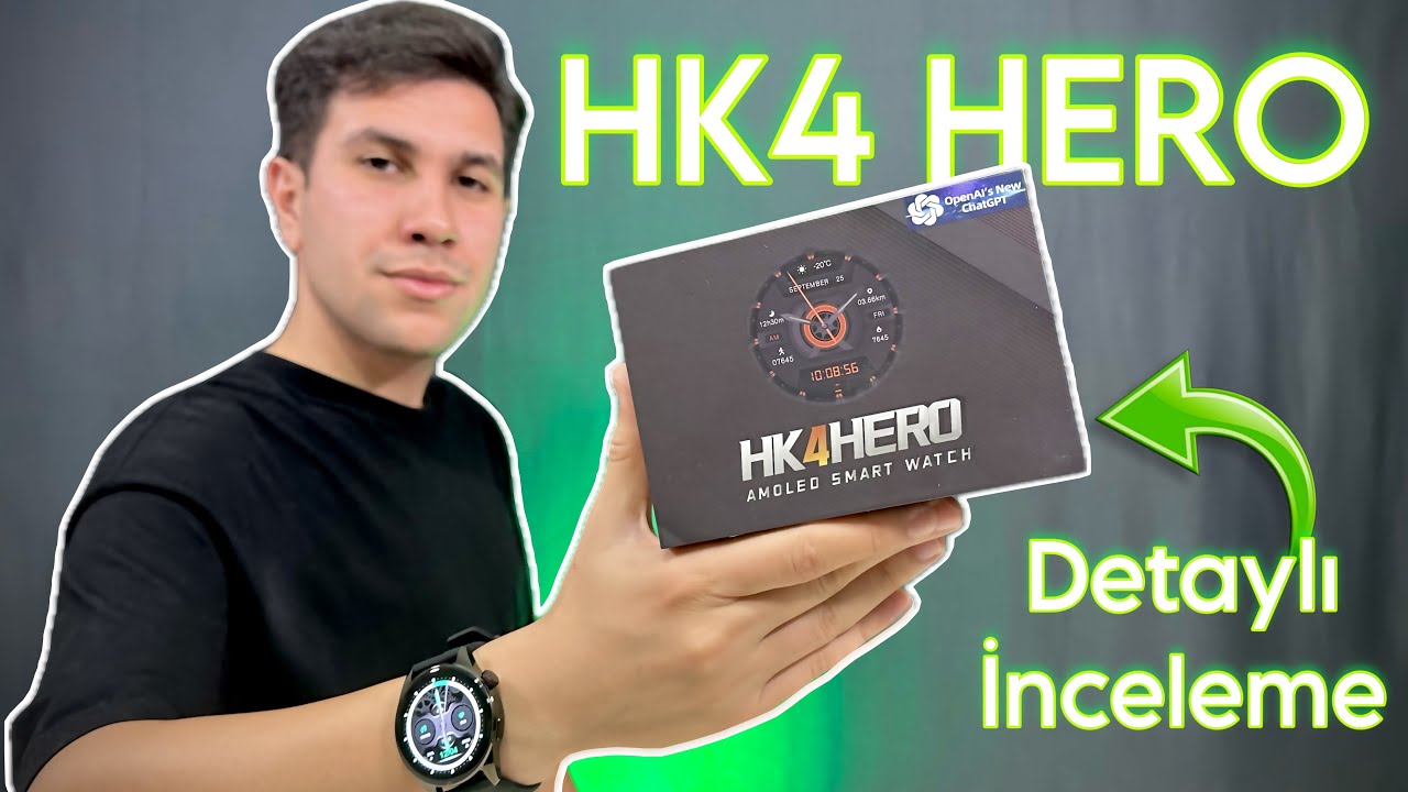 HK4 Hero: Amoled Ekranlı Akıllı Saat İncelemesi (HK5 Hero’dan ne farkı var ?) - YouTube