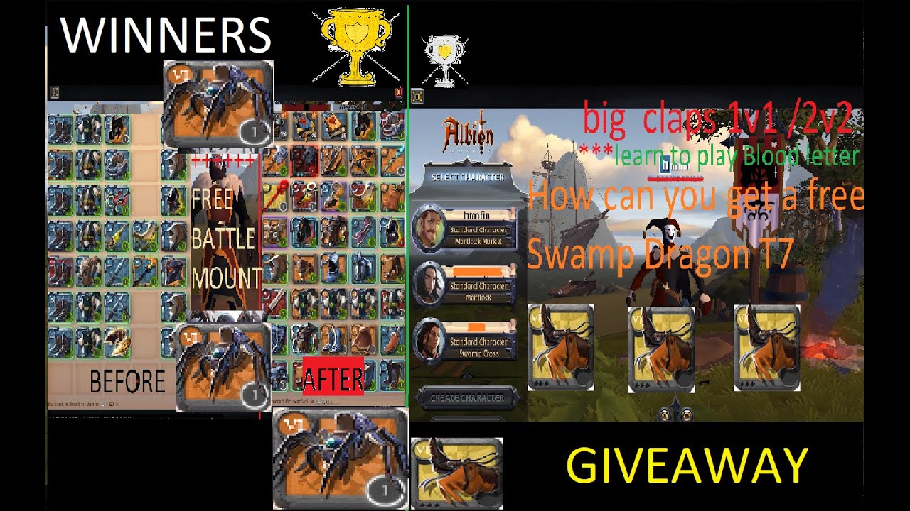 Albion Online- Battle mount (silver horseeater)+ Swamp Dragon t7 ...