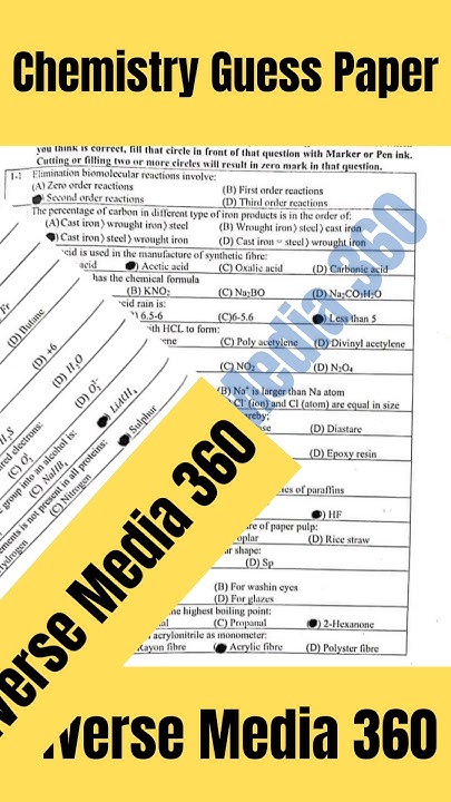 2nd year chemistry guess paper MCQs objective solved 2023| #chemistry # ...