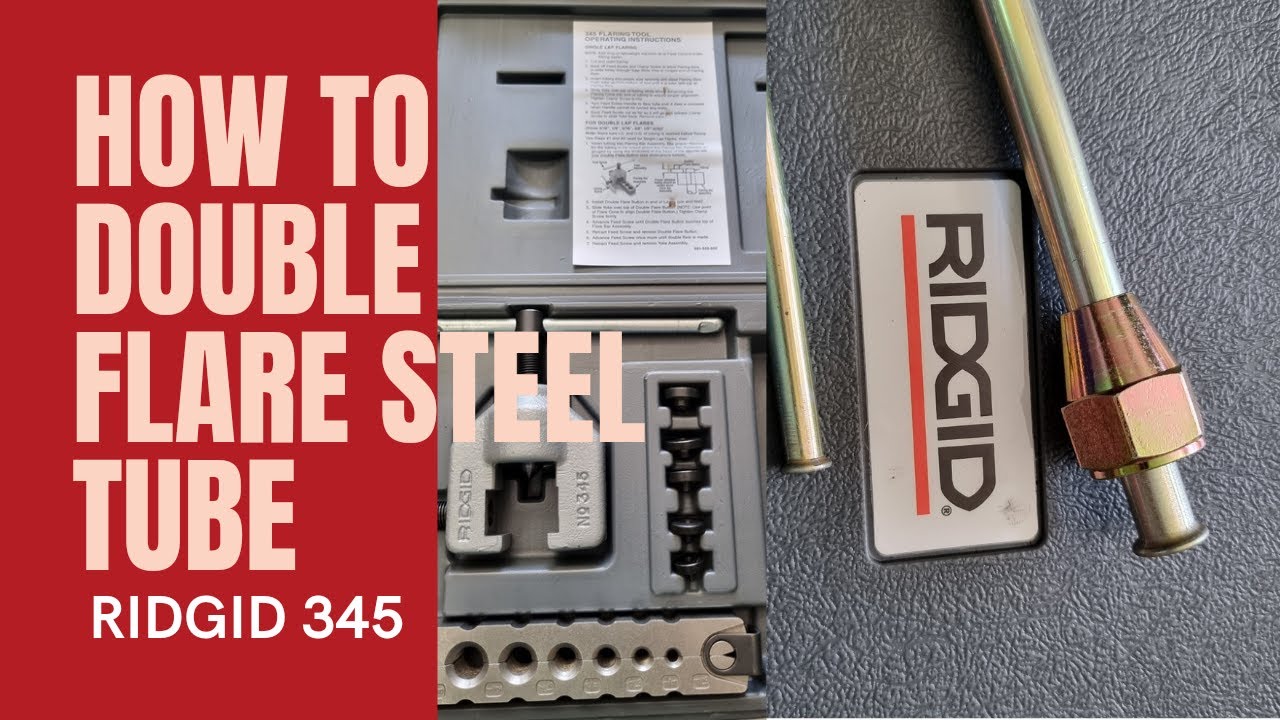 How to double flare steel tube using ridgid 345 - YouTube
