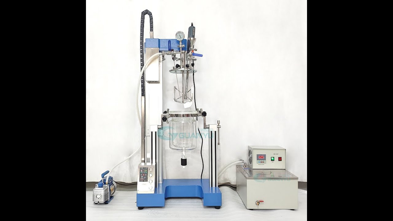 Glass laboratory emulsifier 5L for lab Easy to observe smart control ...