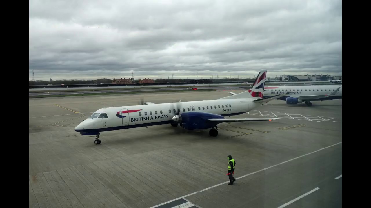 BA Cityflyer/Eastern Airways Saab 2000 London City-Isle of Man - YouTube