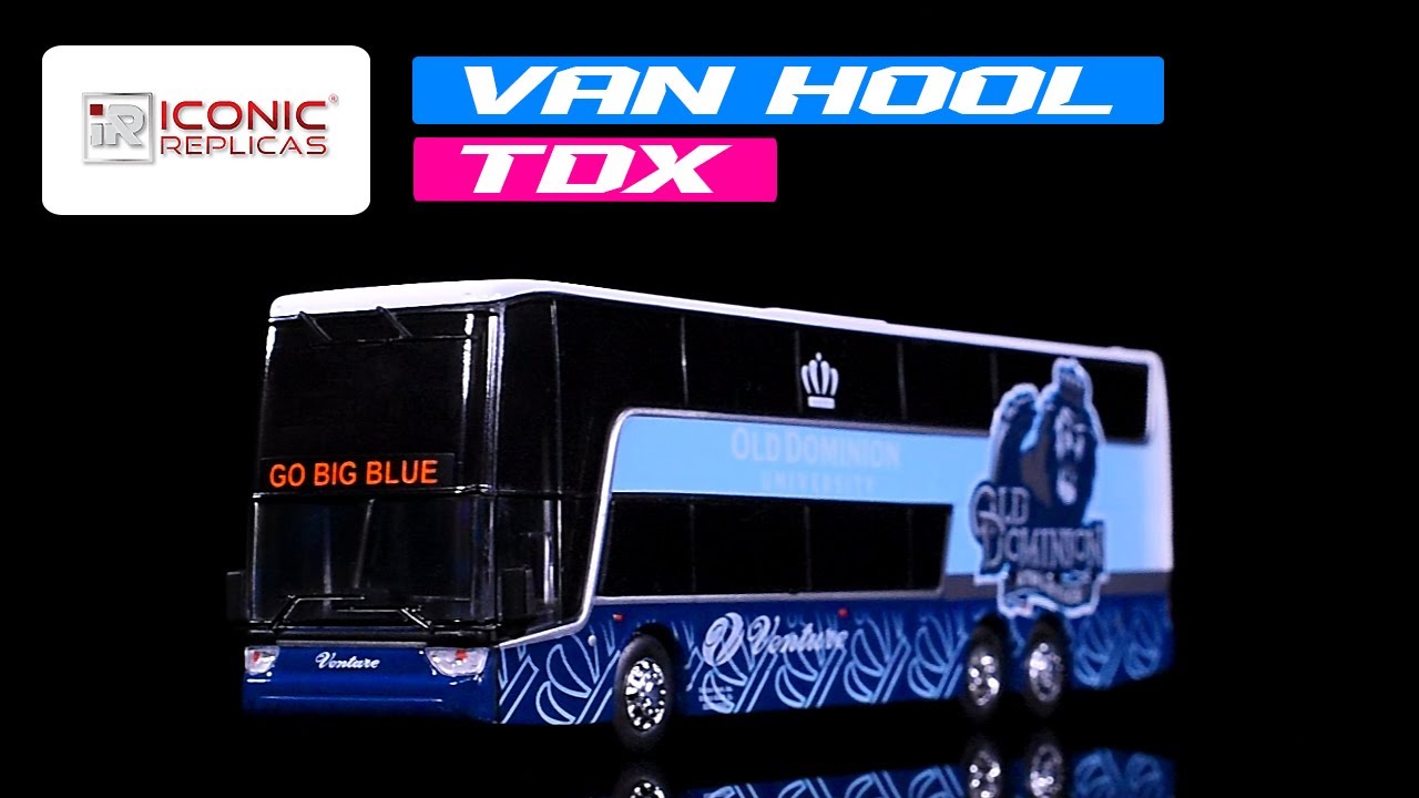 Van Hool TDX Double Decker Coach Bus "Go Big Blue" 1/87 (HO) Diecast ...