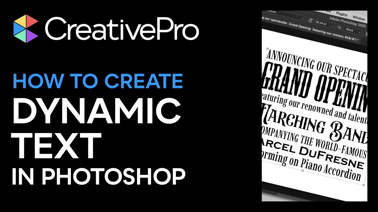 Photoshop: How to Create Dynamic Text (Video Tutorial) - YouTube