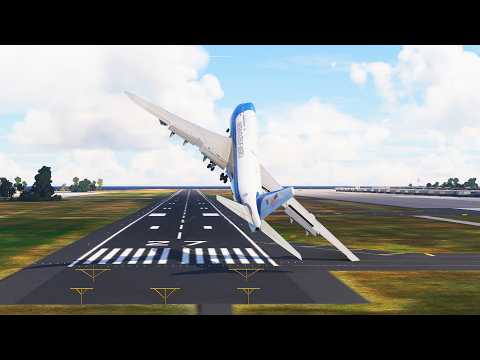Terrifying Storm! U.S.A. Boeing 747 Forced to Abort Landing at Bali Airport || MFS2020