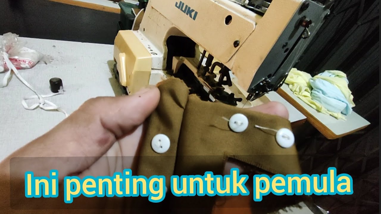 Ini sangat penting untuk pemula cara pasang benang mesin pasang kancing ...