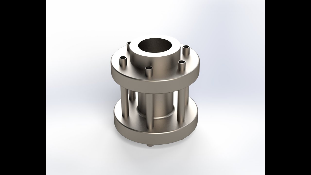 SOLIDWORKS 3D EXERCISE #23 | SKETCH PLANE CIRCULAR PATTERN, FLANGE ...