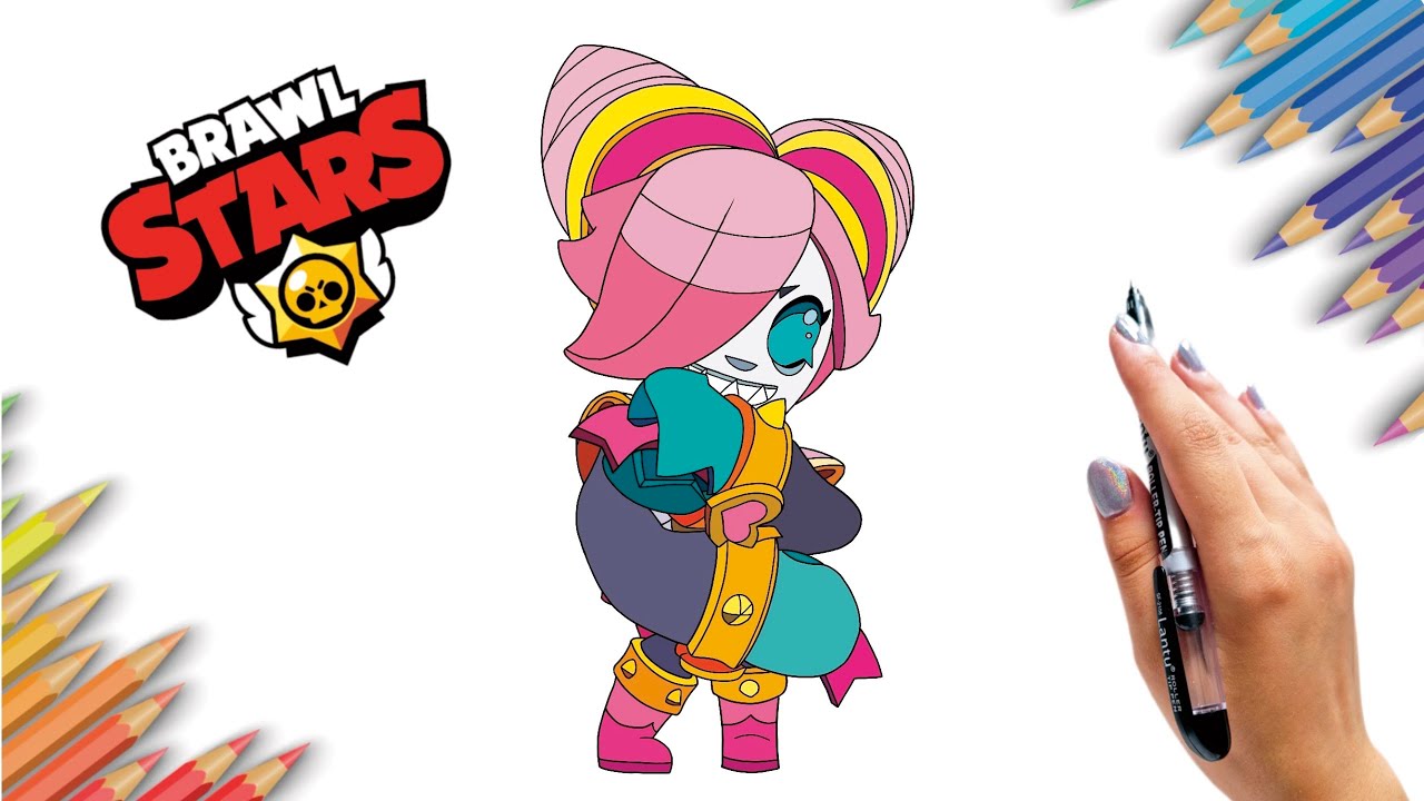 How to draw New Brawler Skin Tokusatsu Colette - Brawl Stars New Season ...