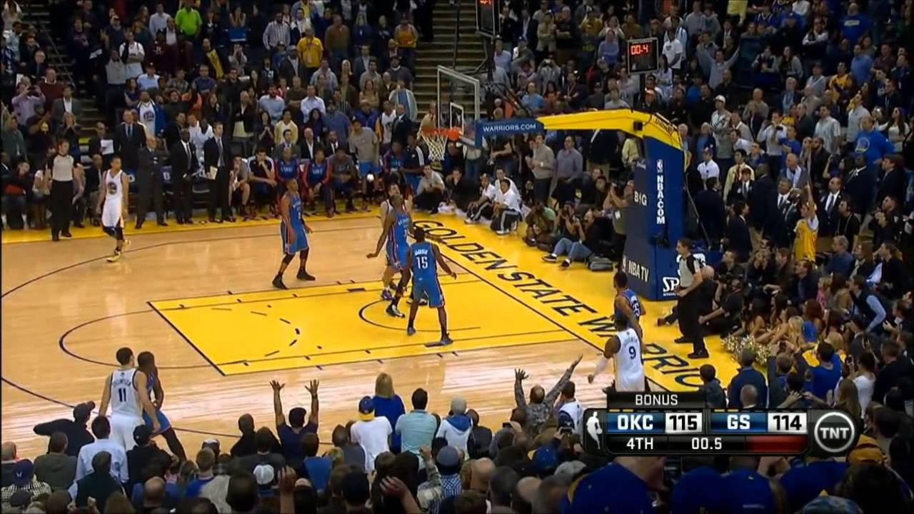 Golden State Warriors vs Oklahoma City Thunder crazy ending ( Iguodala ...