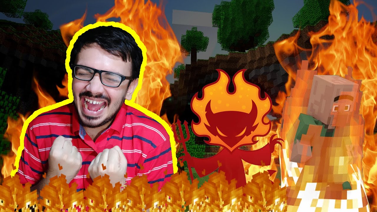 I Set Up Fire to Whole Village in Minecraft! - YouTube
