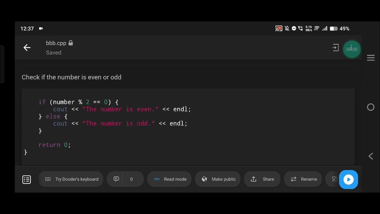 Check Even or Odd Number in C++ | Simple and Easy Tutorial - YouTube