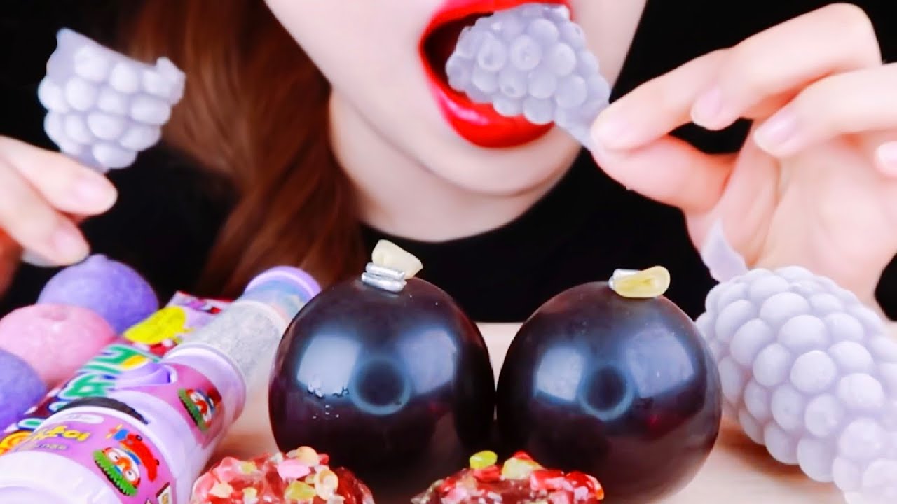 ASMR Frozen Honey Jelly, Bubble Candy, Mix Fruit Balls Eating, Mukbang ...