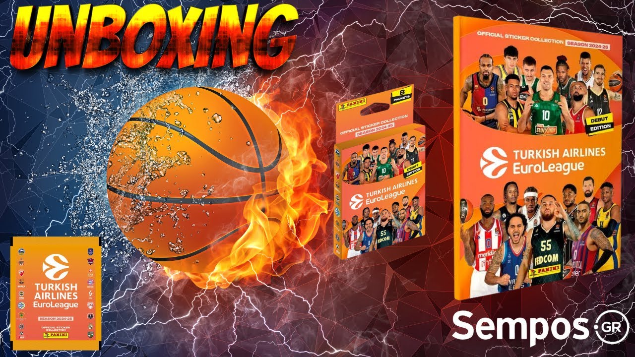 New 2024/25 Turkish Airlines EuroLeague Stickers Panini unboxing - YouTube