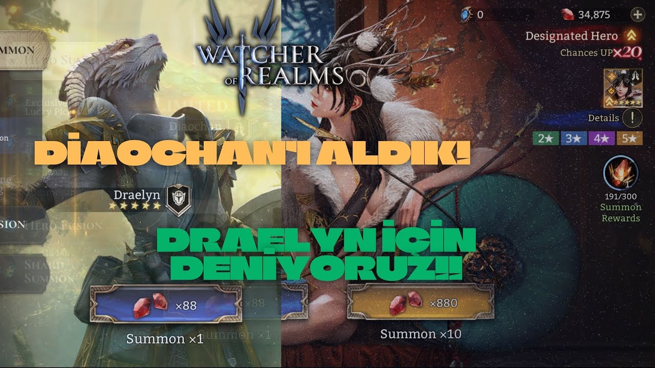 DRAELYN İÇİN DENİYORUZ! | DİAOCHANI ALDIK! - WATCHER OF REALMS # ...
