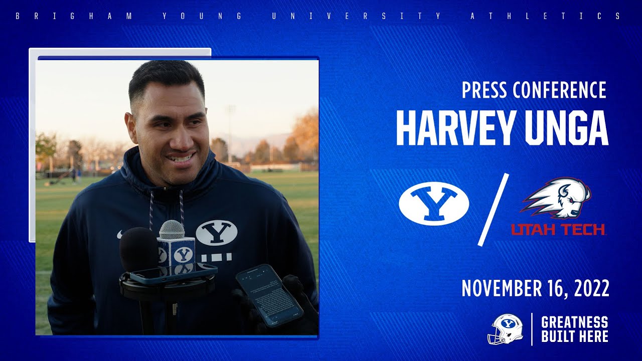 BYU Football | Press Briefing | Utah Tech | Harvey Unga | November 16 ...