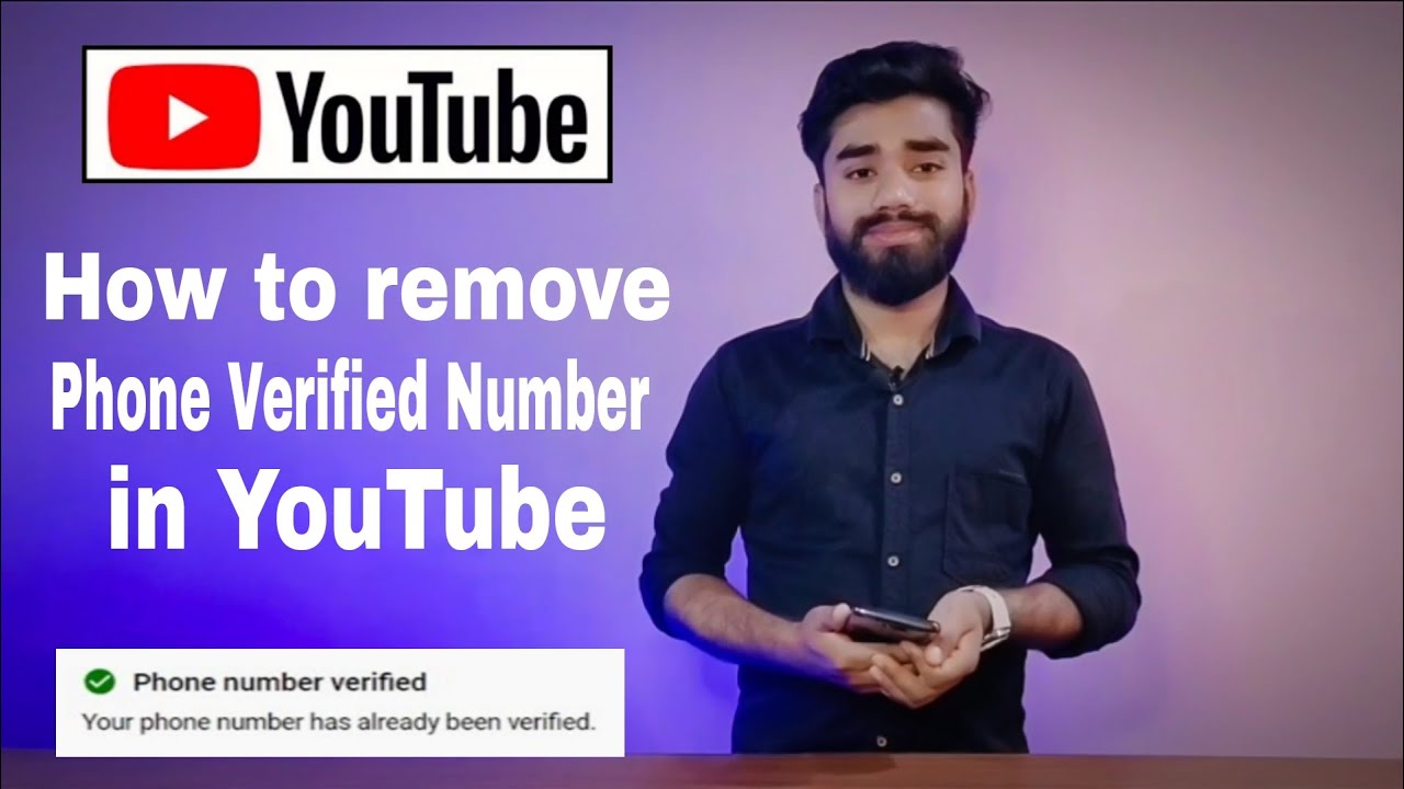 How to remove verified Number in Youtube / Verified Number remove kaise ...