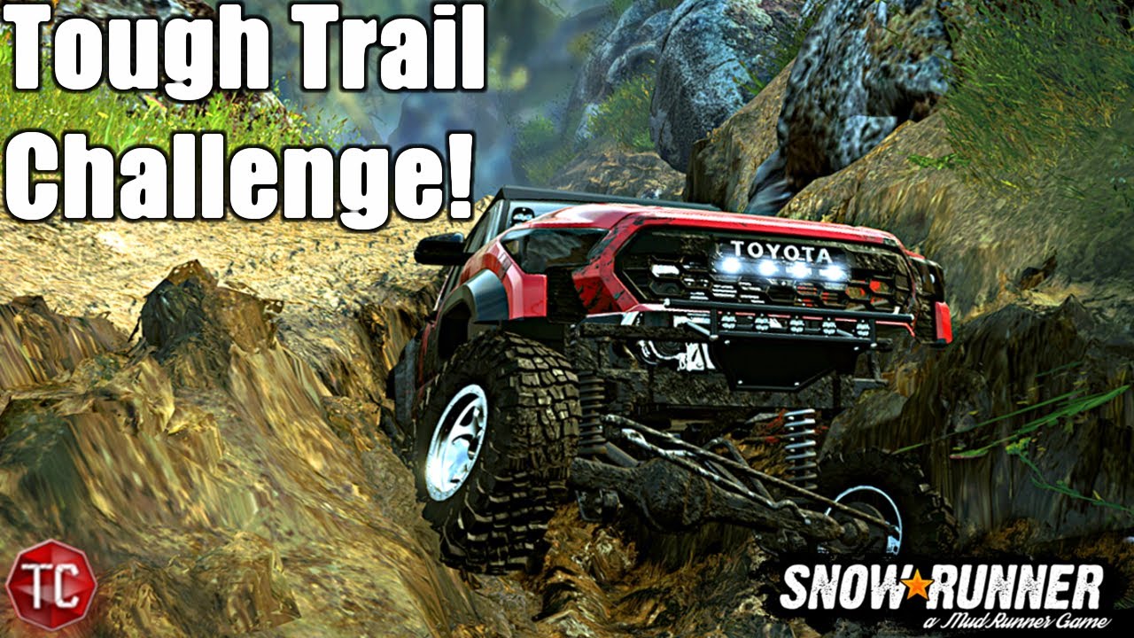 SnowRunner: 2024 Toyota Tacoma vs HARD TRAILS! Rocks, DEEP MUD & MORE ...