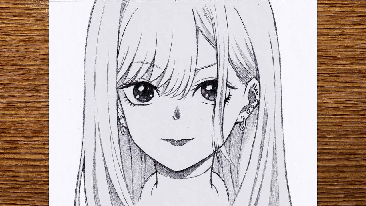 How to draw Marin Kitagawa | step by step | anime sketch - YouTube