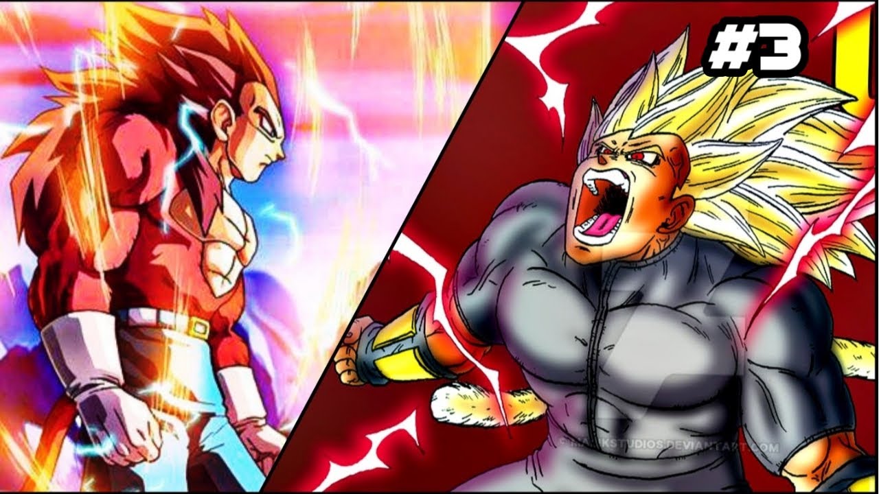 New Super Saiyan Rigor vs Super saiyan 4 vegeta Dragon Ball New Age -#3 ...