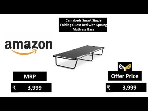 Camabeds Smart Single Folding Guest Bed with Sprung Mattress Base