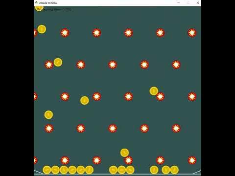 Demo with Python Pymunk library, and the Arcade library - YouTube