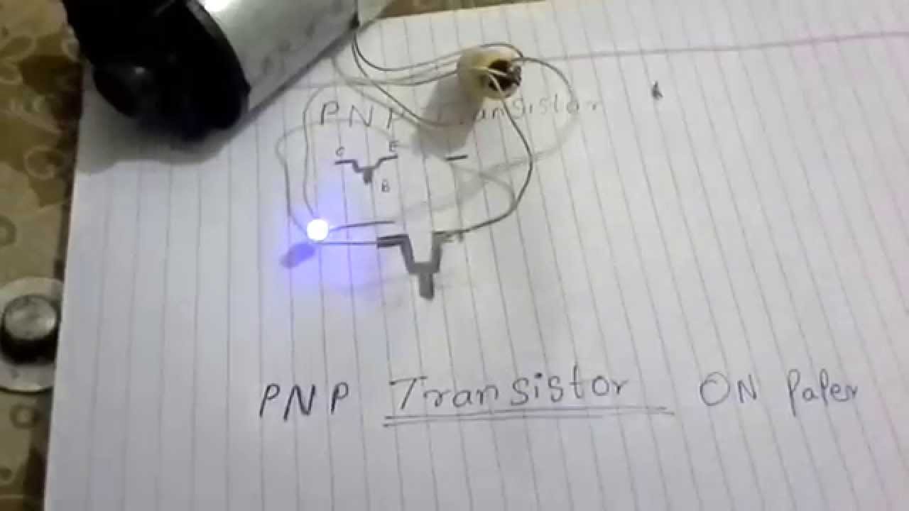 PNP Transistor on paper! - YouTube
