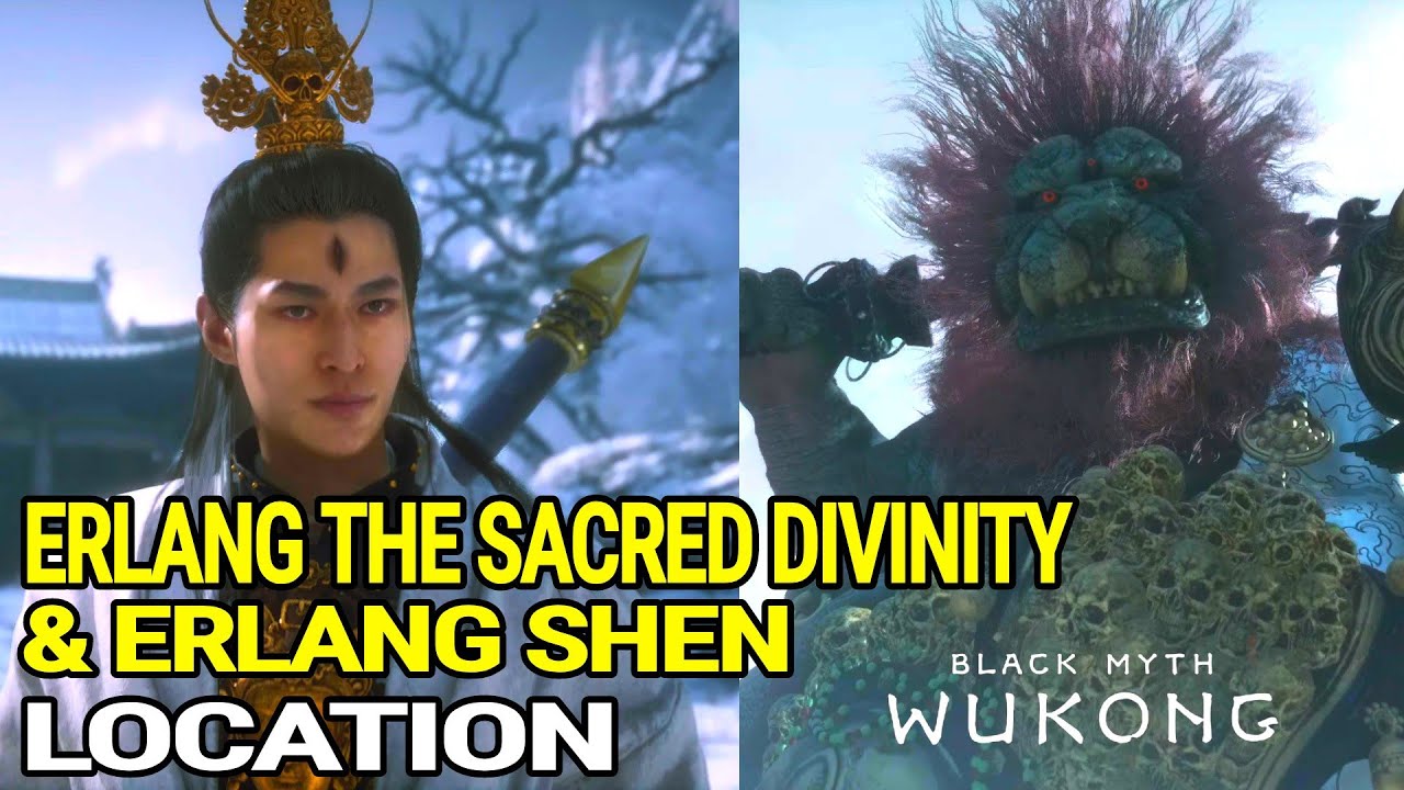 Black Myth Wukong - Erlang the Sacred Divinity and Erlang Shen Boss ...