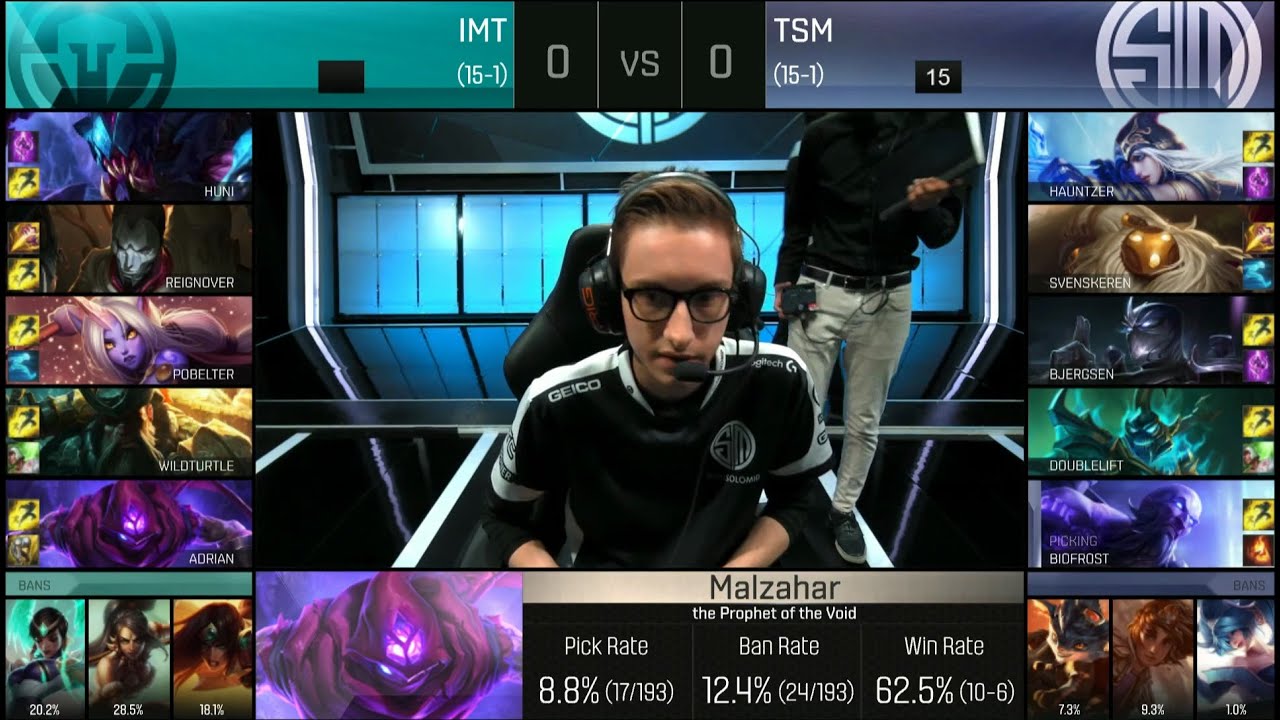 IMT vs TSM G1 - S6 NA LCS Summer 2016 W9D1 - Immortals vs Team SoloMid Game 1 - YouTube